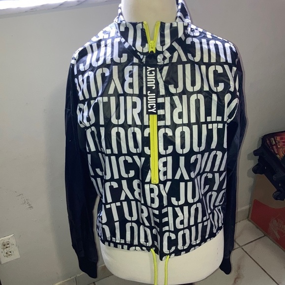 Juicy Couture | Jackets & Coats | Juicy Couture Black Stencil Jacket ...